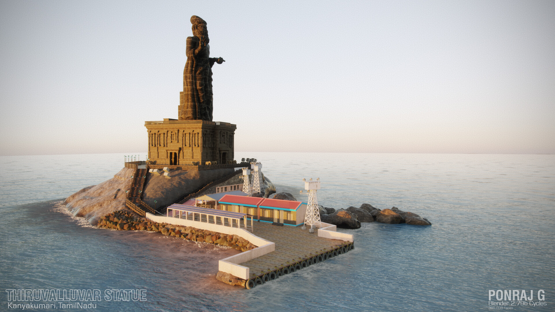ArtStation - Thiruvalluvar Statue 3D - Ponraj G
