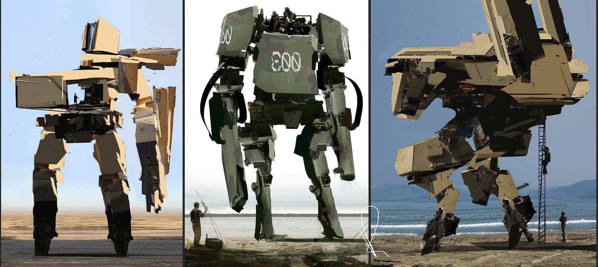 ArtStation - simple Mecha sketching