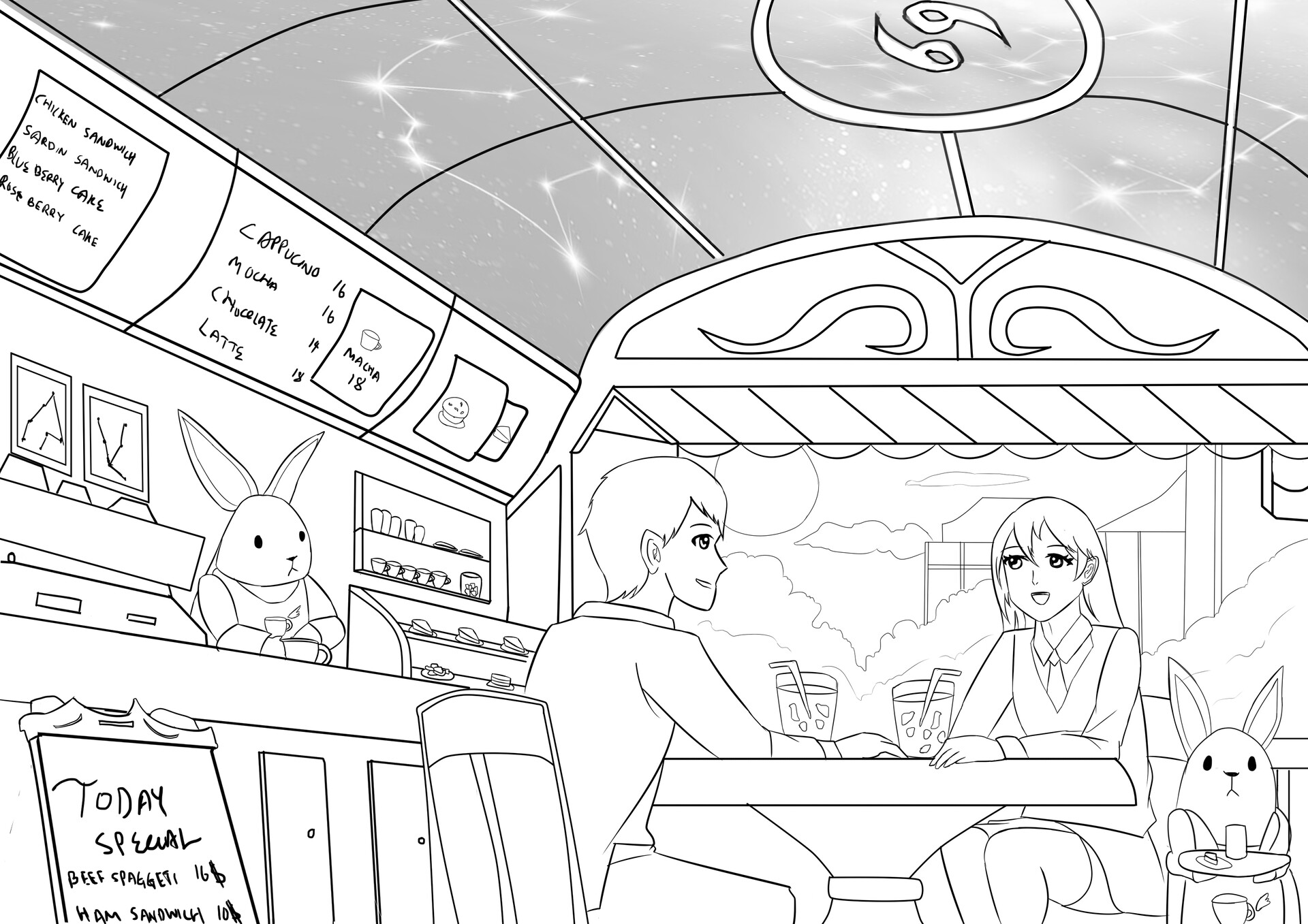 ArtStation - Rabbit Coffee shop