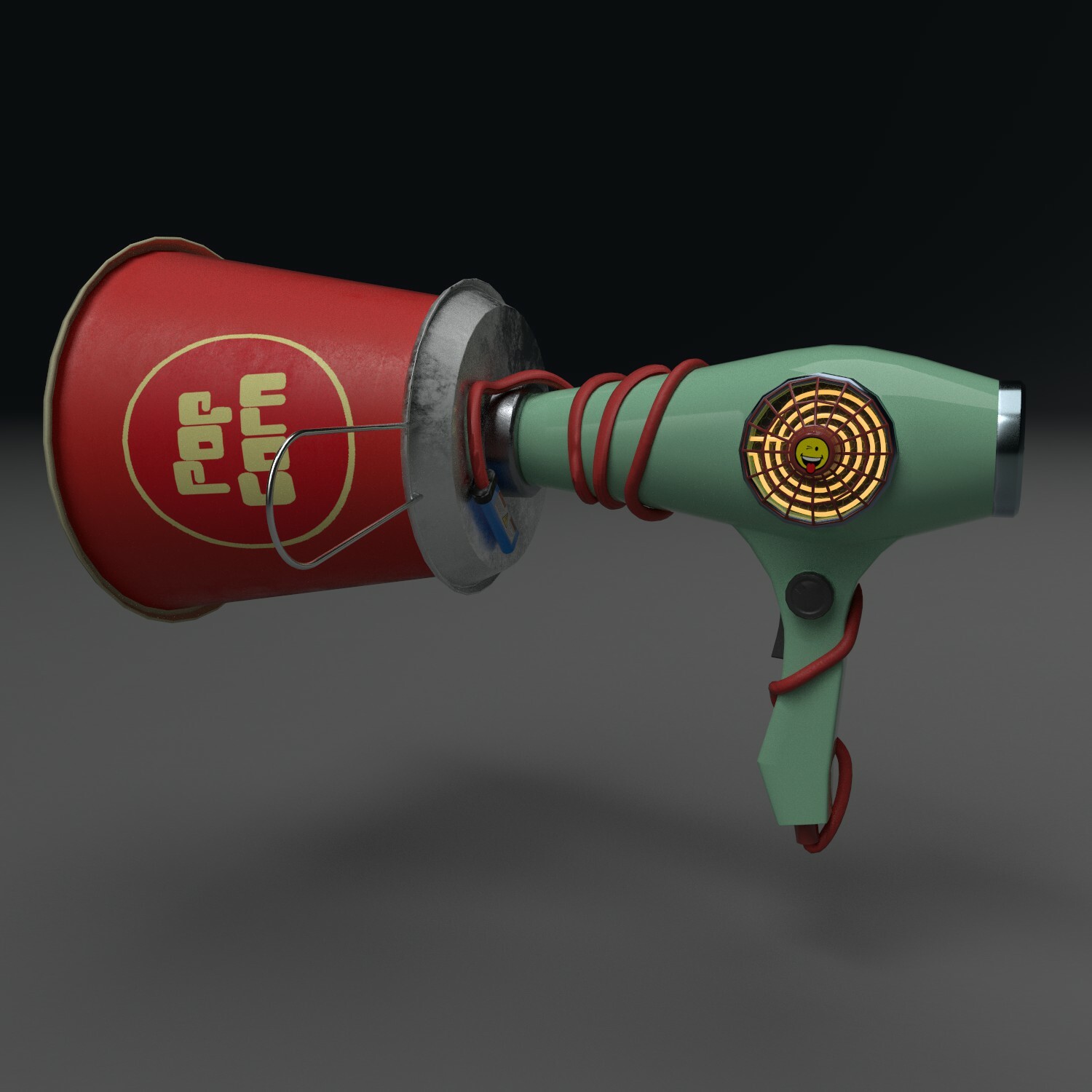 ArtStation - Hairdryer popcorn gun