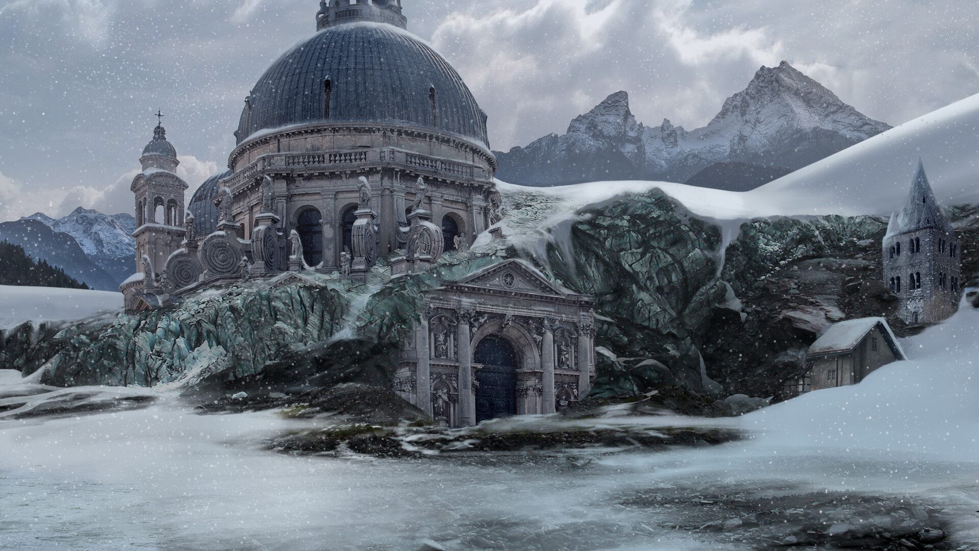 ArtStation - Snowy Ruins