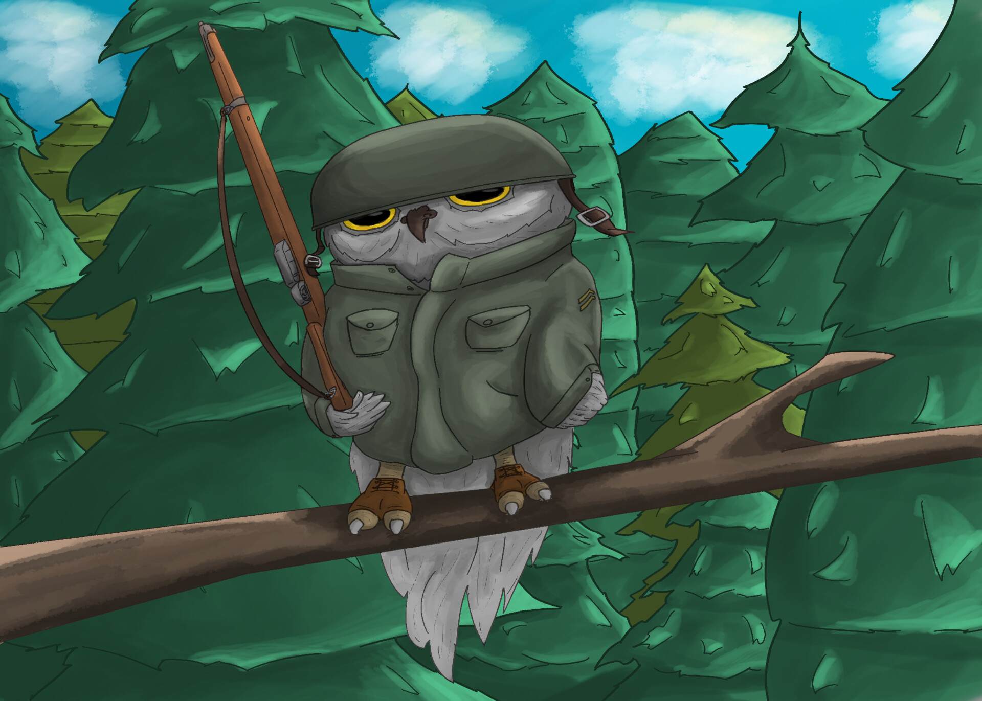 ArtStation - Owl at War