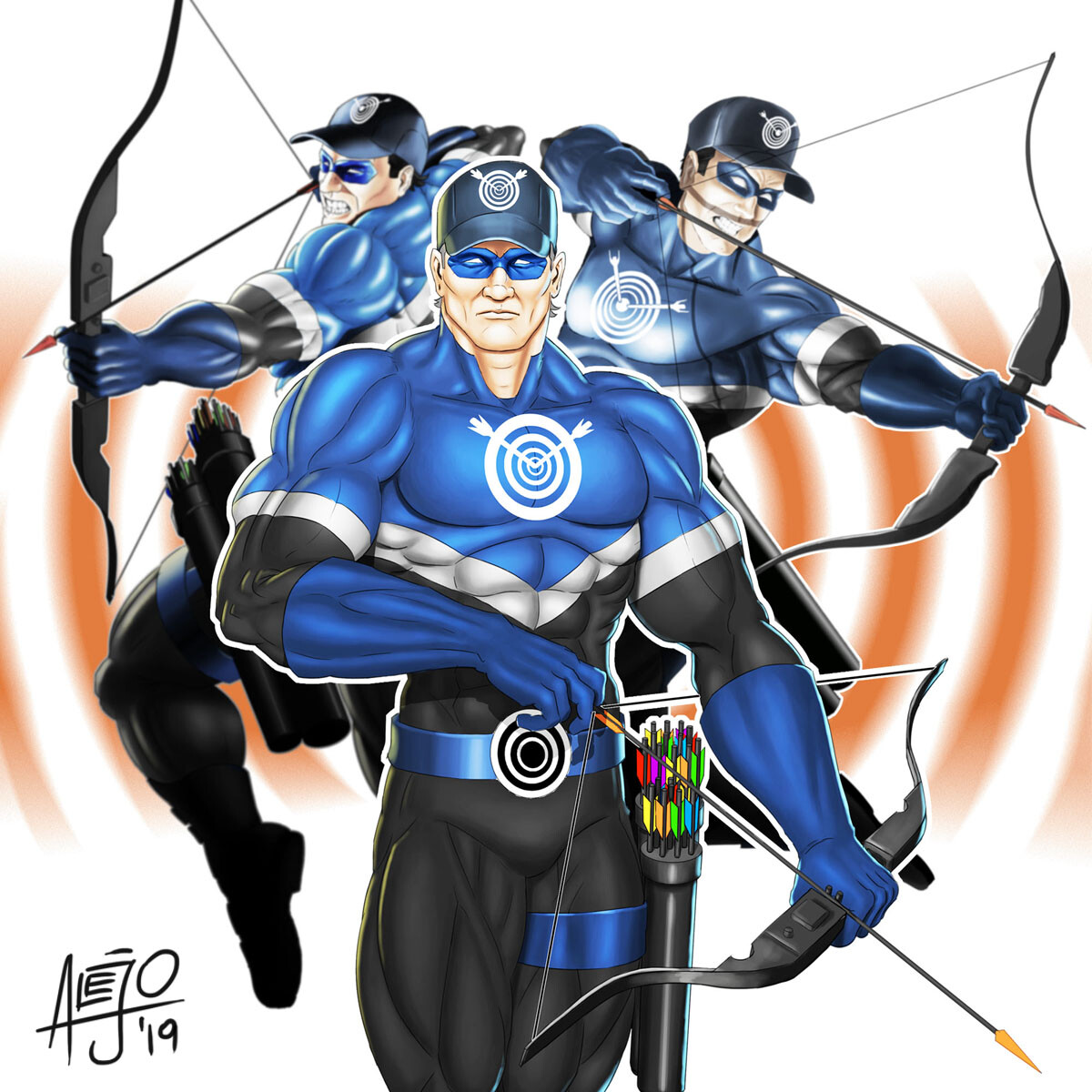 blue arrow hero