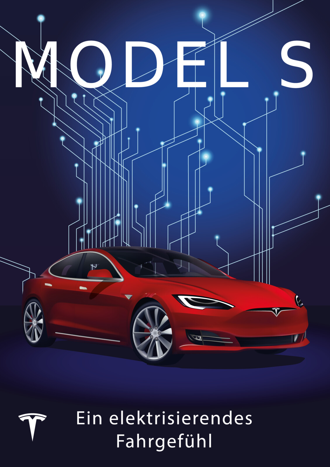 Sebastian Schmidt - Tesla Model S Poster