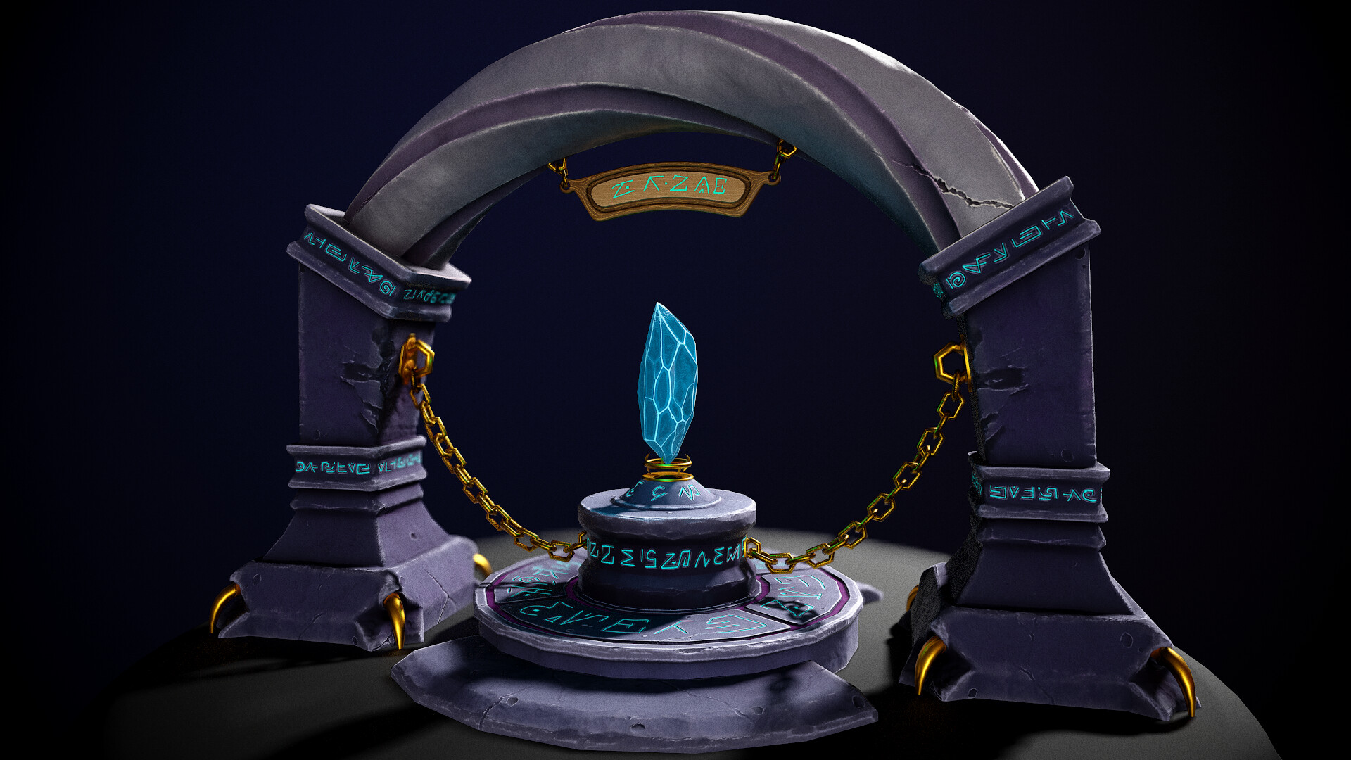 ArtStation - Stylized Crystal Arch