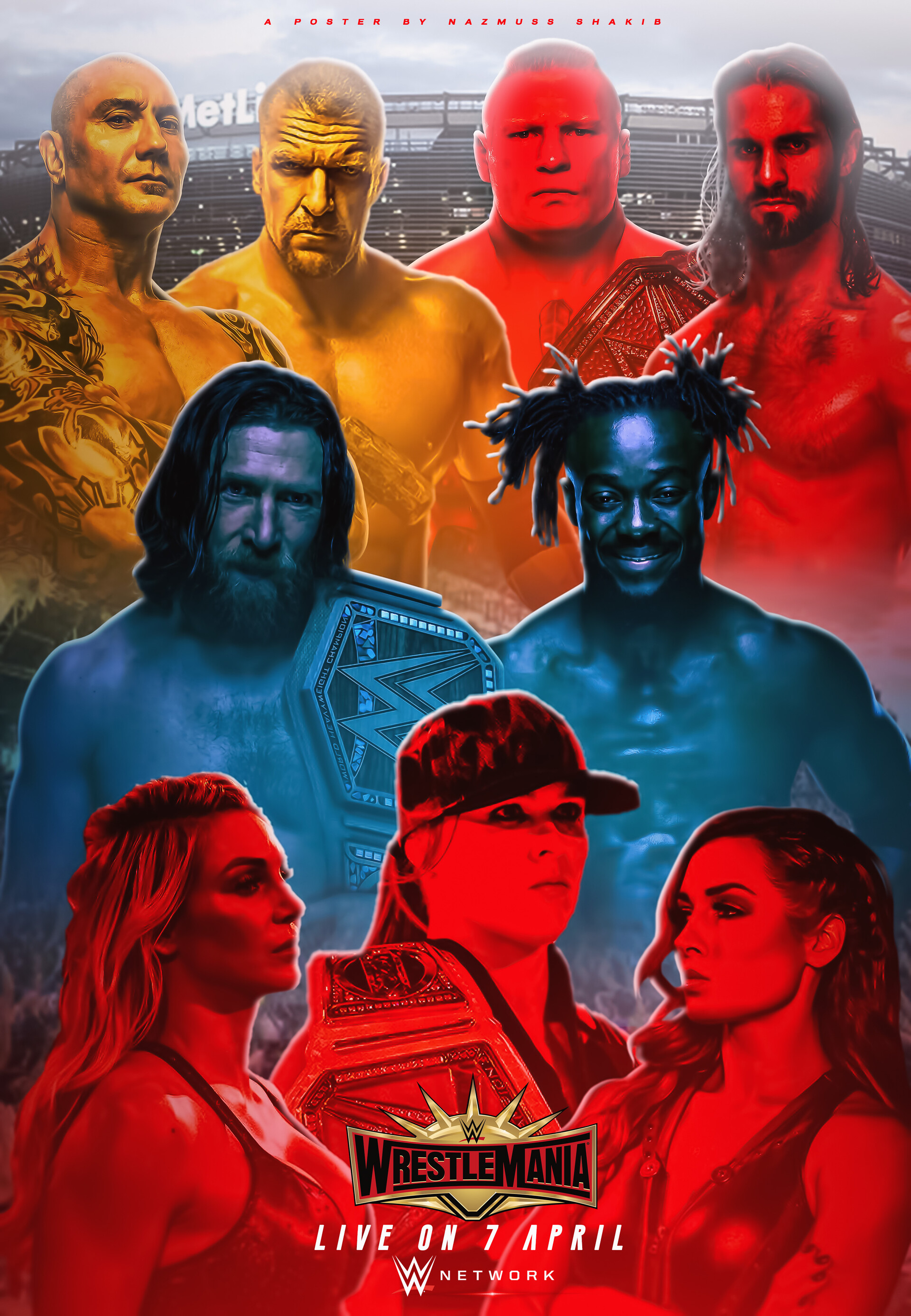 ArtStation - wrestlemania 35 poster
