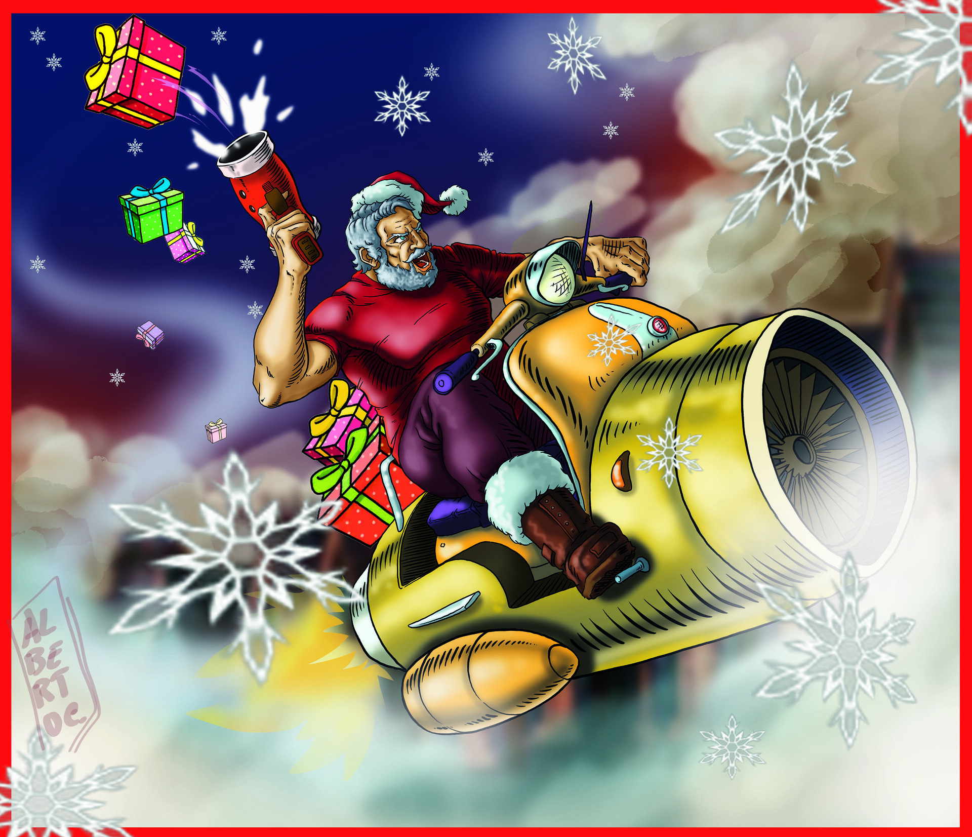 ArtStation - Rider Santa