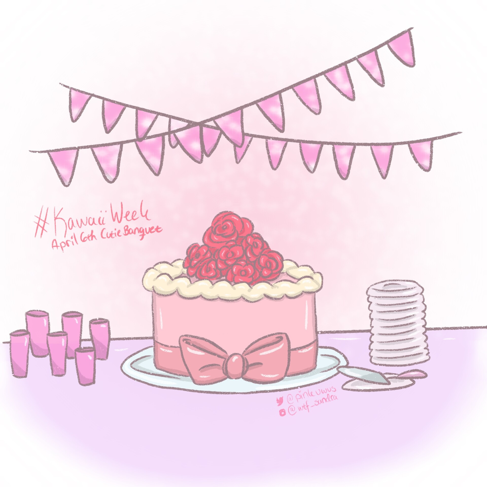 Sandra (pinkuwus/uwusandra) - Kawaii week artchallenge