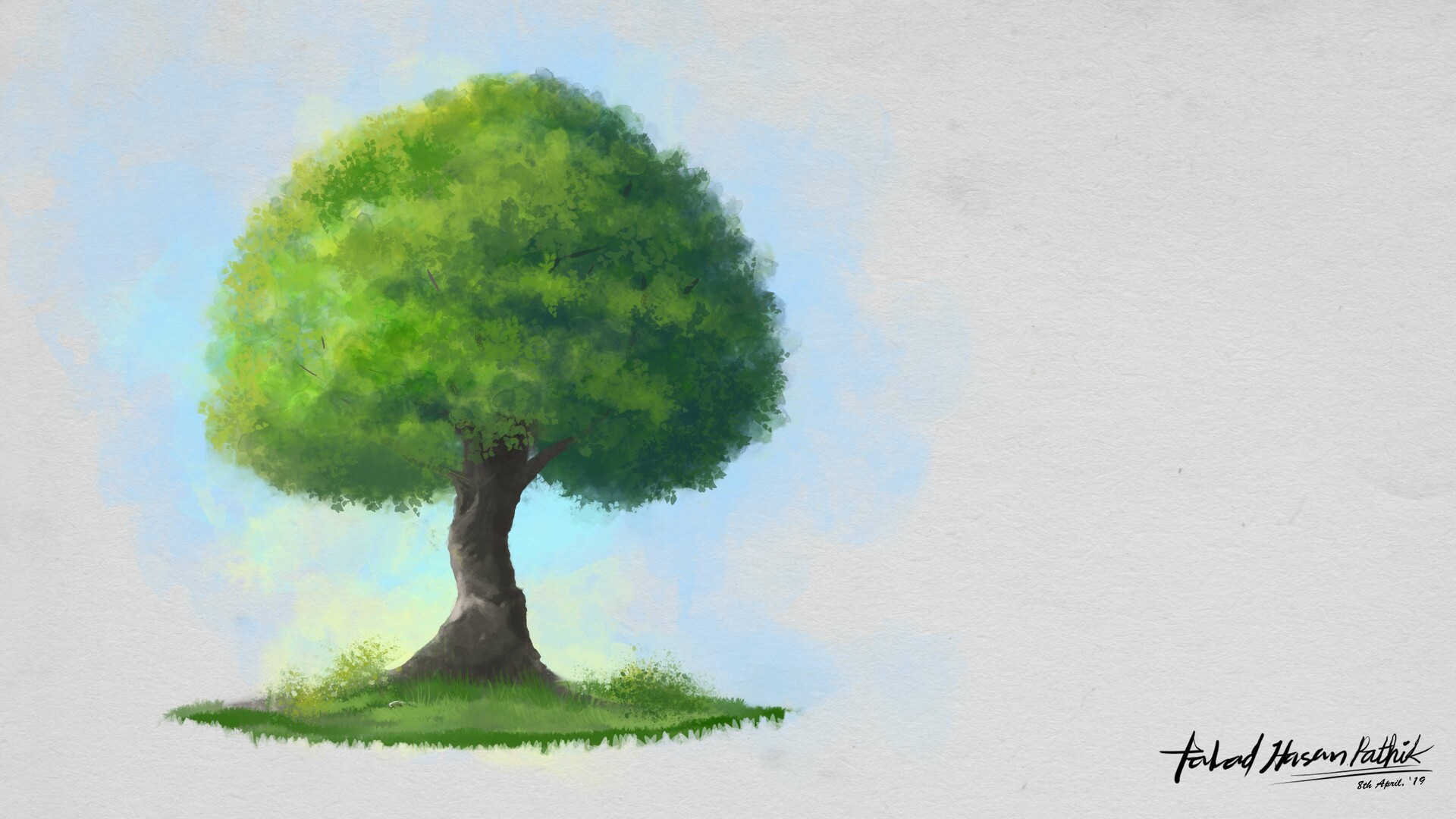how to draw trees in krita