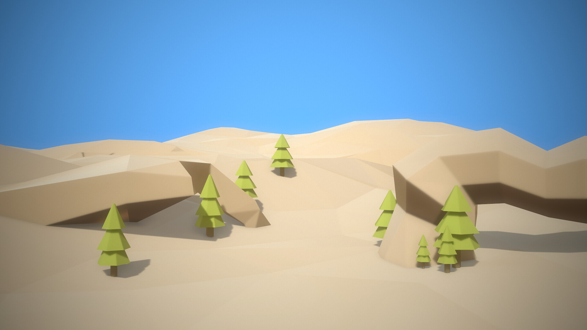 ArtStation - LowPoly Scene 1