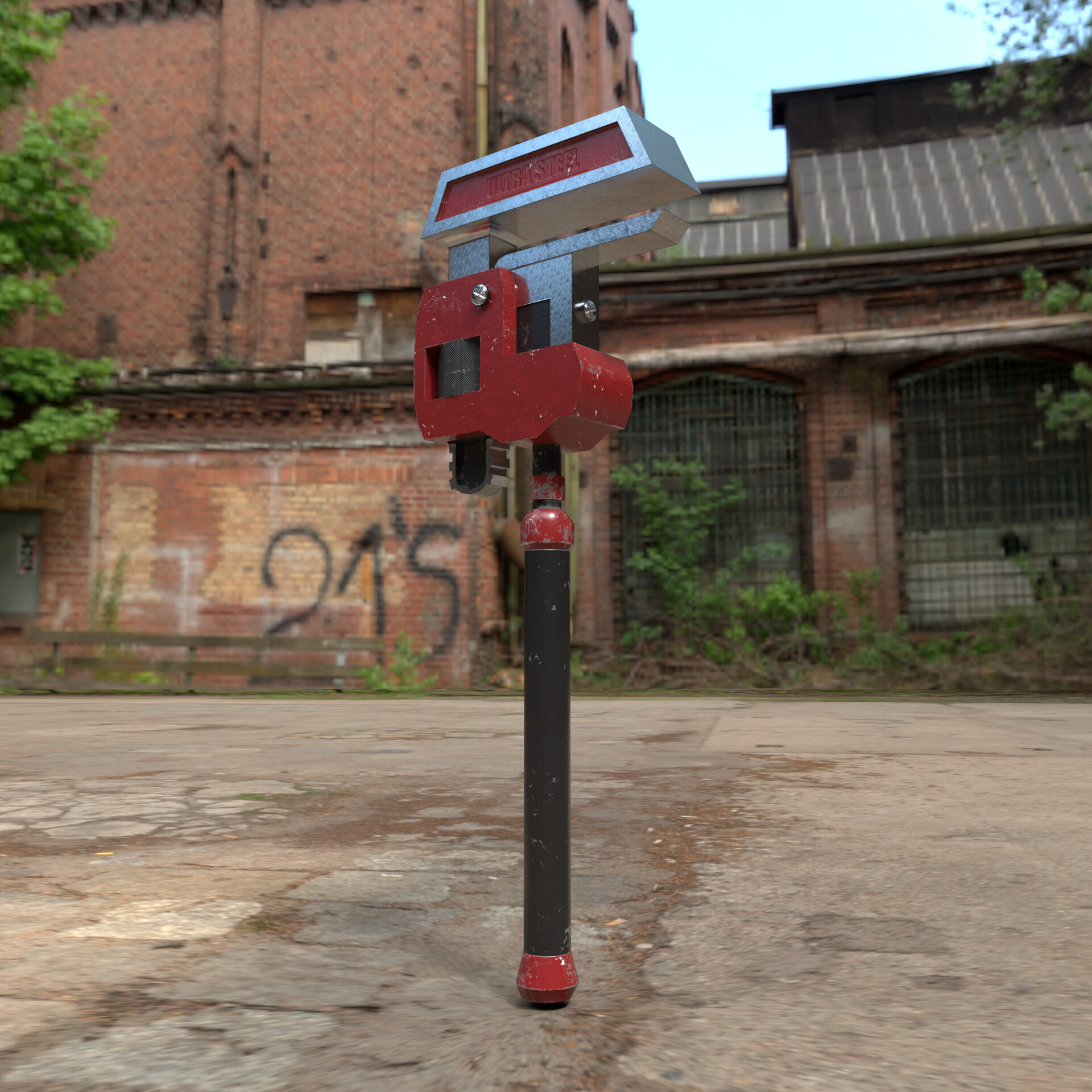 ArtStation - Red Pipe wrench