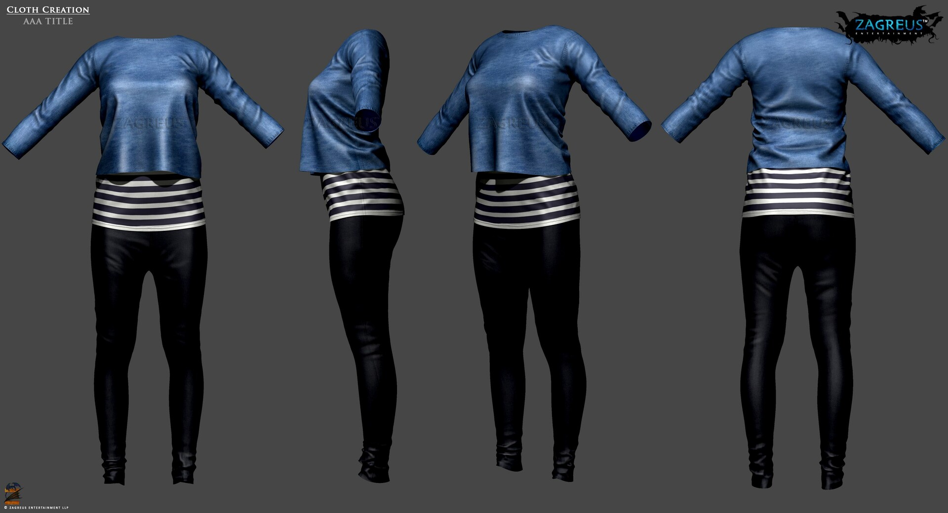 ArtStation - Female Casual cloth design