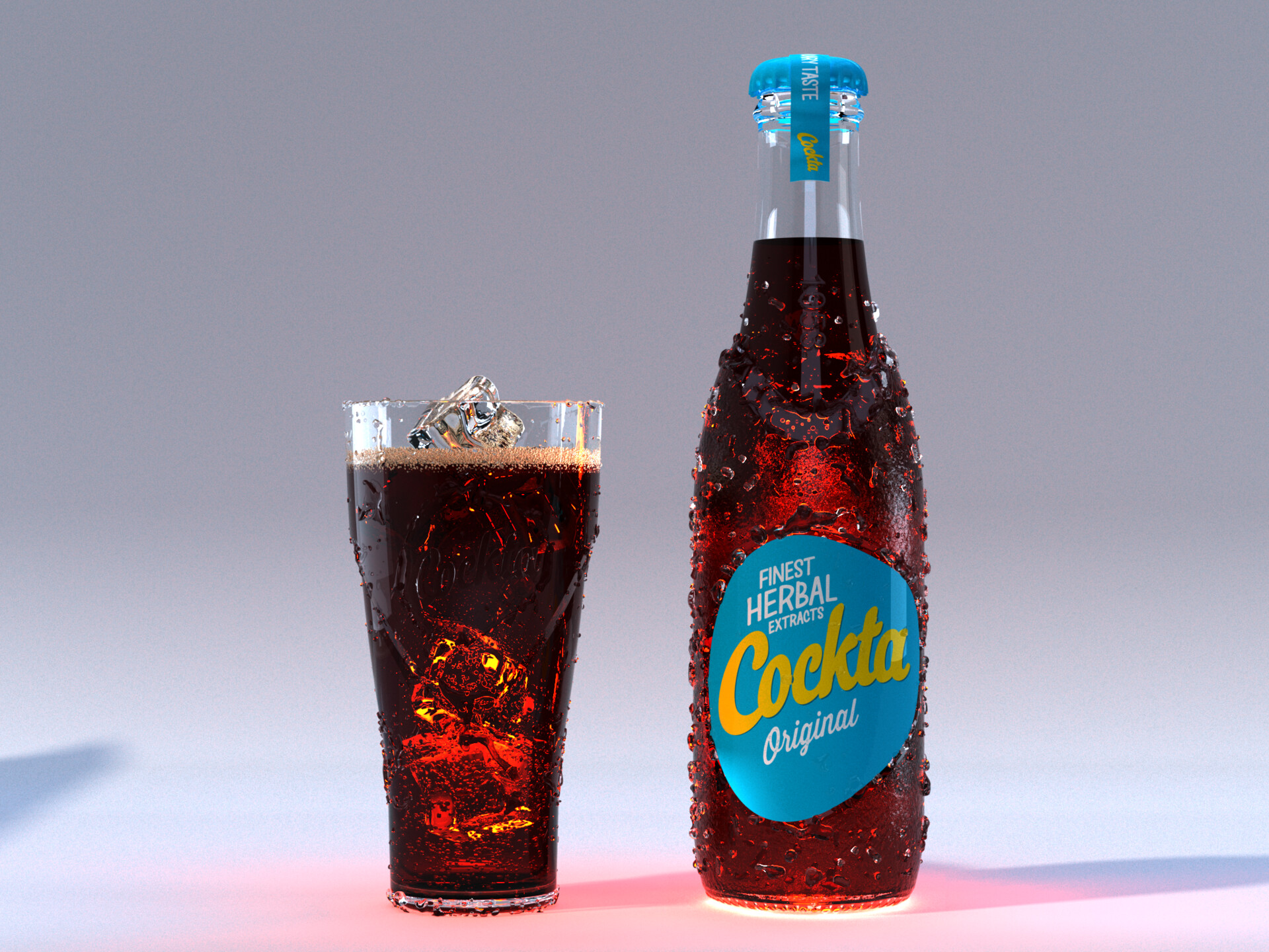 ArtStation - Cockta bottle renders