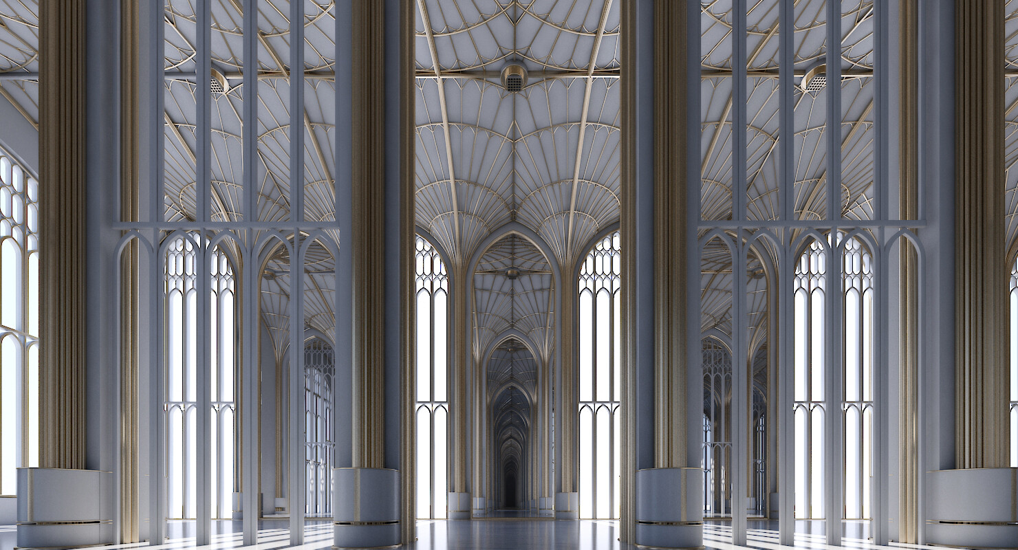 Giimann . - Futuristic Cathedral Concept