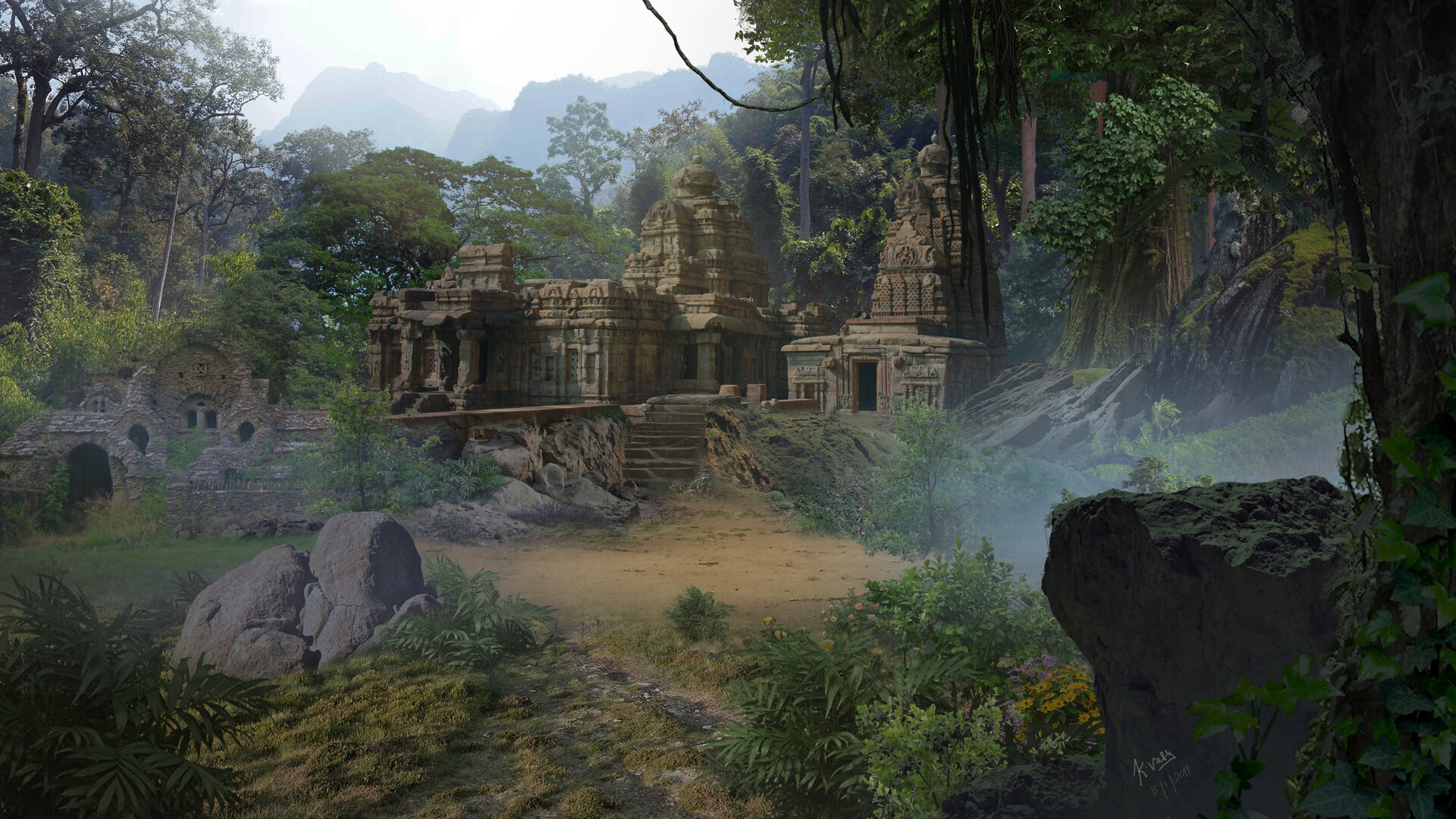 ArtStation - old temple