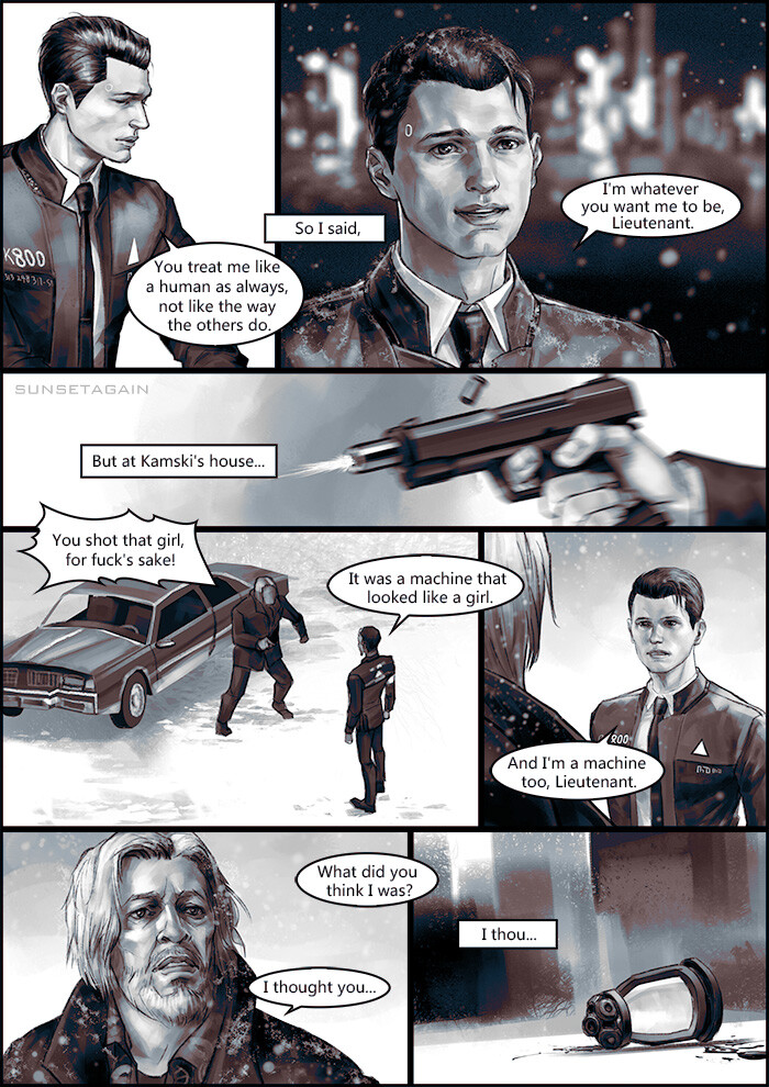 SunsetAgain - DBH fan comic: 16% Probability