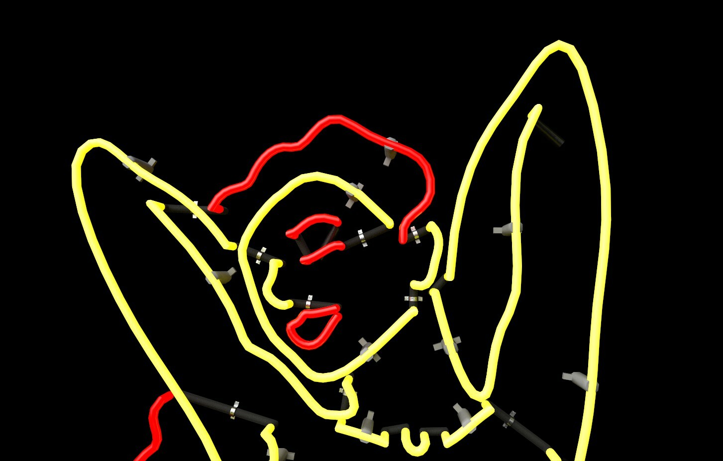 ArtStation - Star studded neon lady wall light.