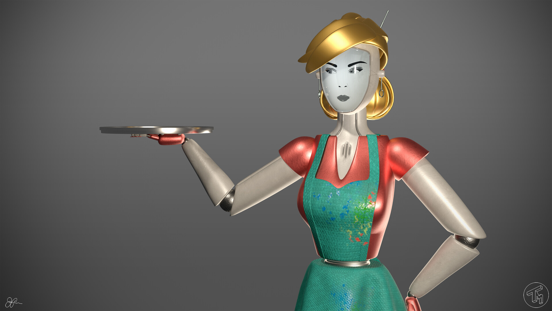 Taylor Olbison - 'Robo-Nanny' - Retro-futuristic Character