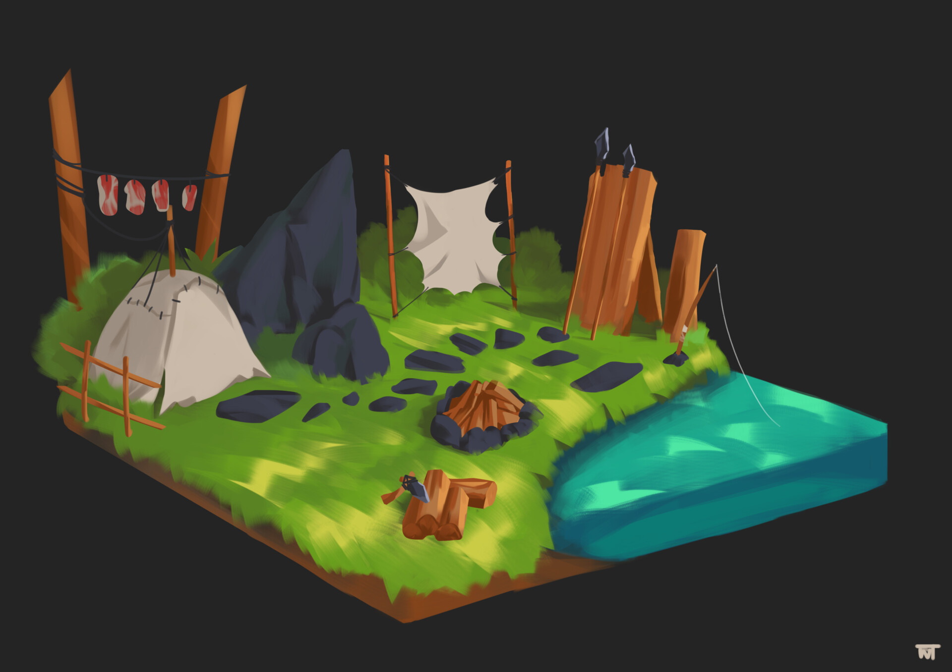 ArtStation - Primitive camp