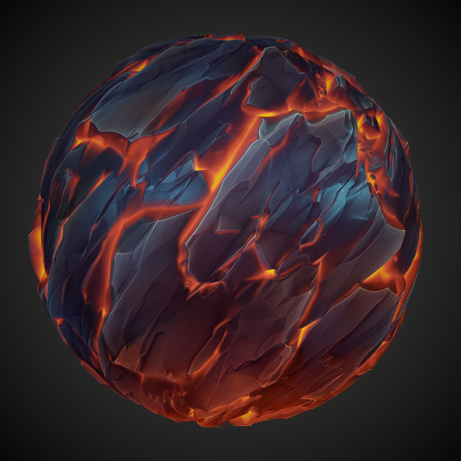 ArtStation - Stylized Molten Obsidian