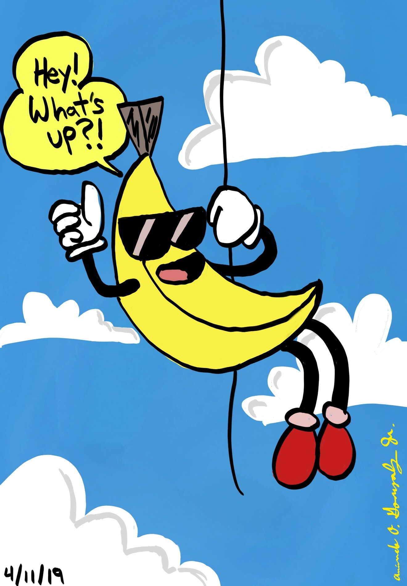 ArtStation - Banana Man Saying Hello