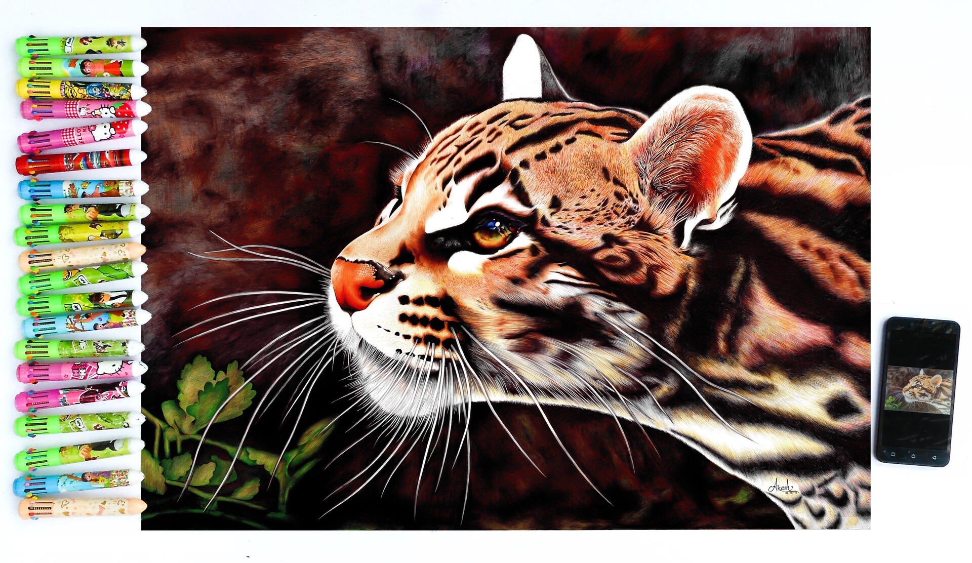 ArtStation - Ocelot Ballpen drawing