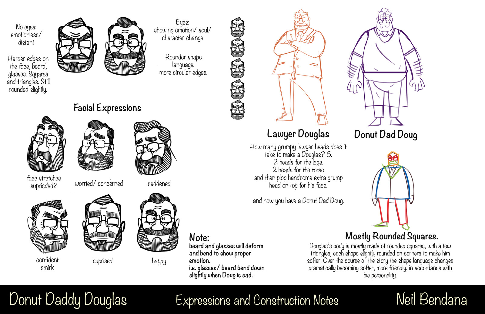 Neil Bendana - Donut Dad Douglas Character Design & Concept Pitch