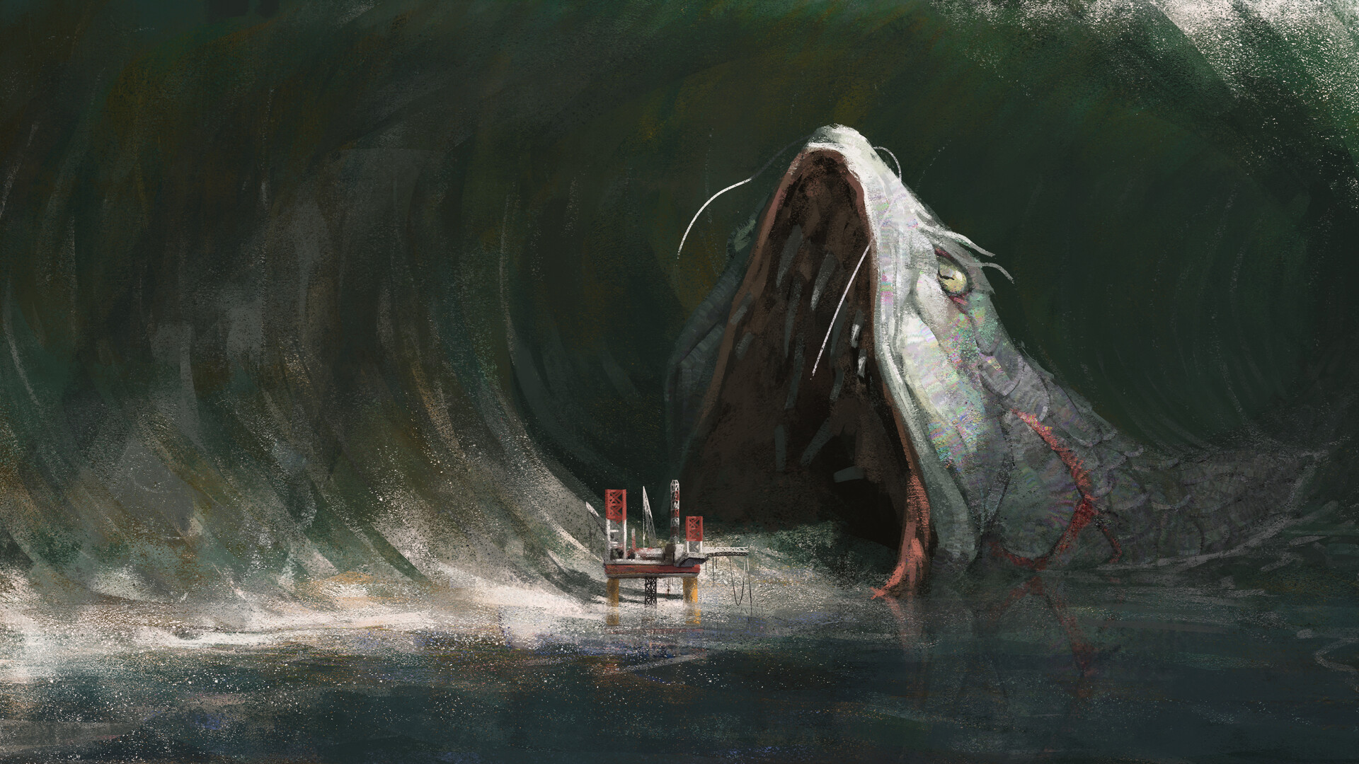 ArtStation - How to Sneak up on an Oil Rig