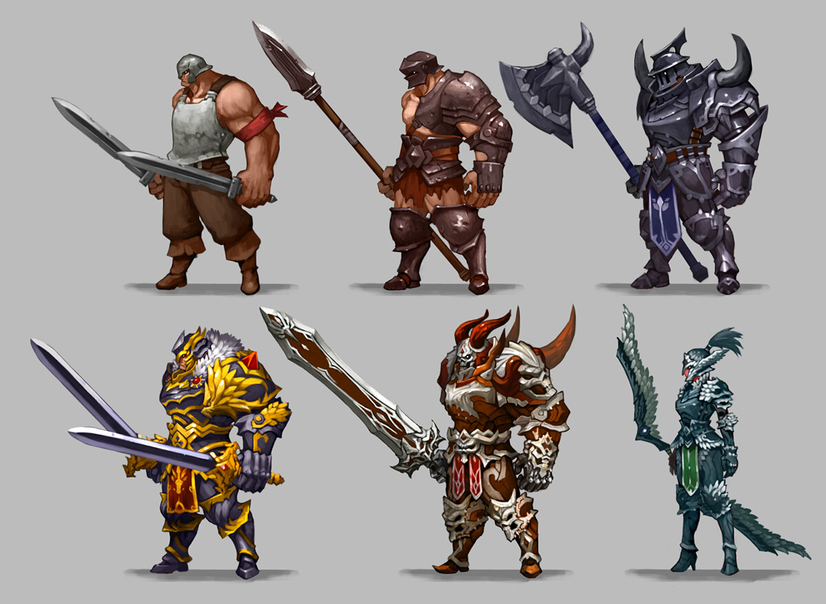 ArtStation - side scroll game character concept