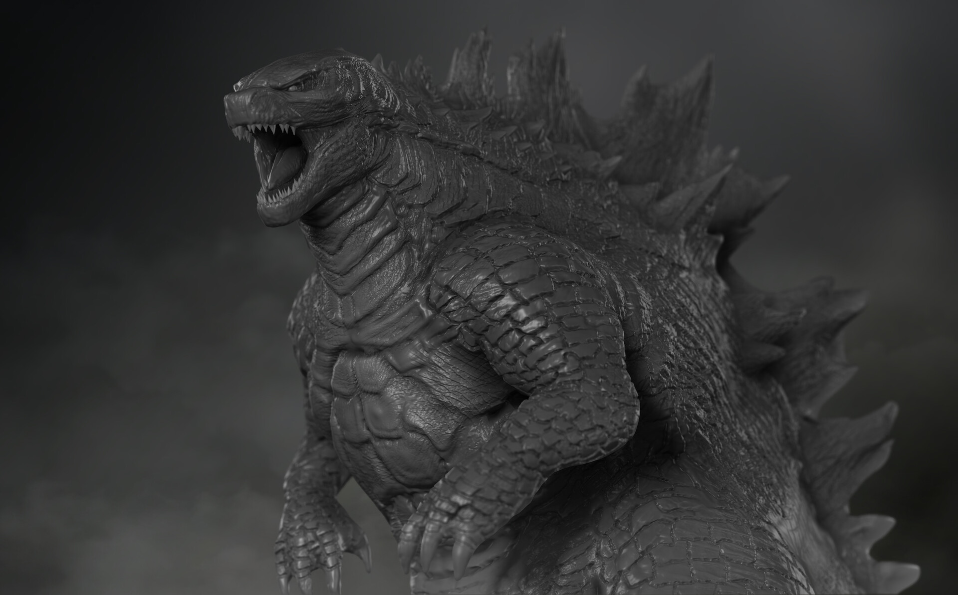 ArtStation - Godzilla sculpt