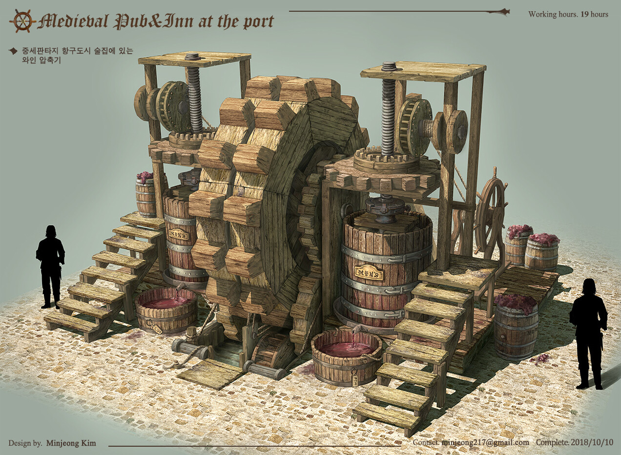 ArtStation - Medieval Wine Presser
