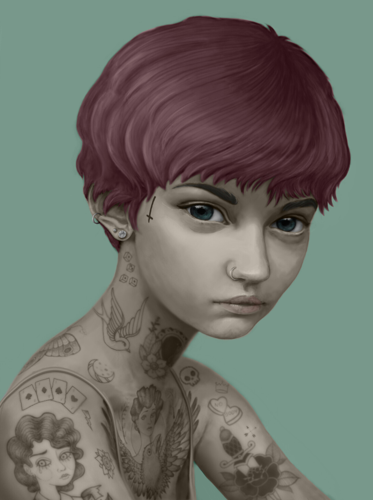 ArtStation - Tattooed Girl
