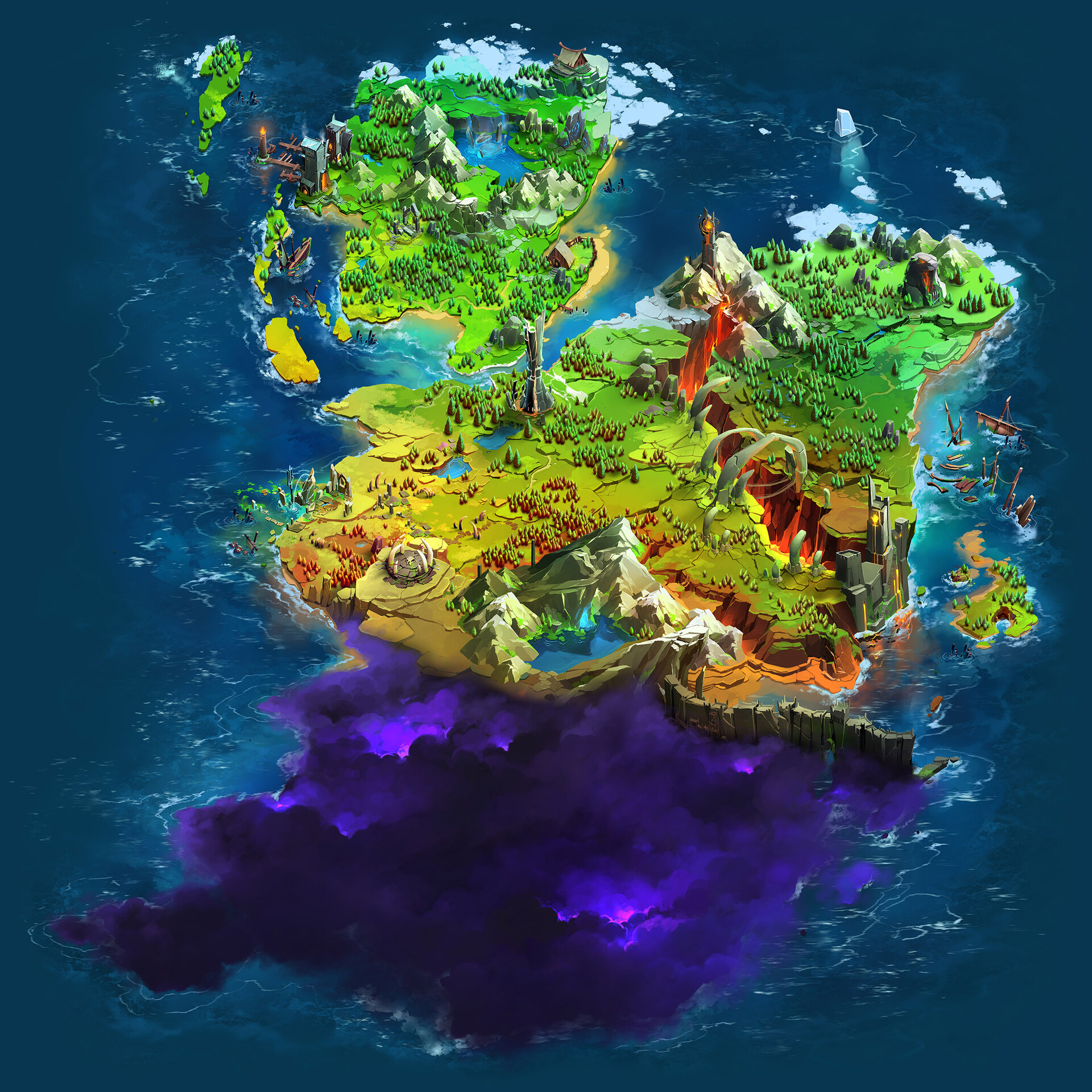 ArtStation - War of Magic - World Design - The Grand Kingdom