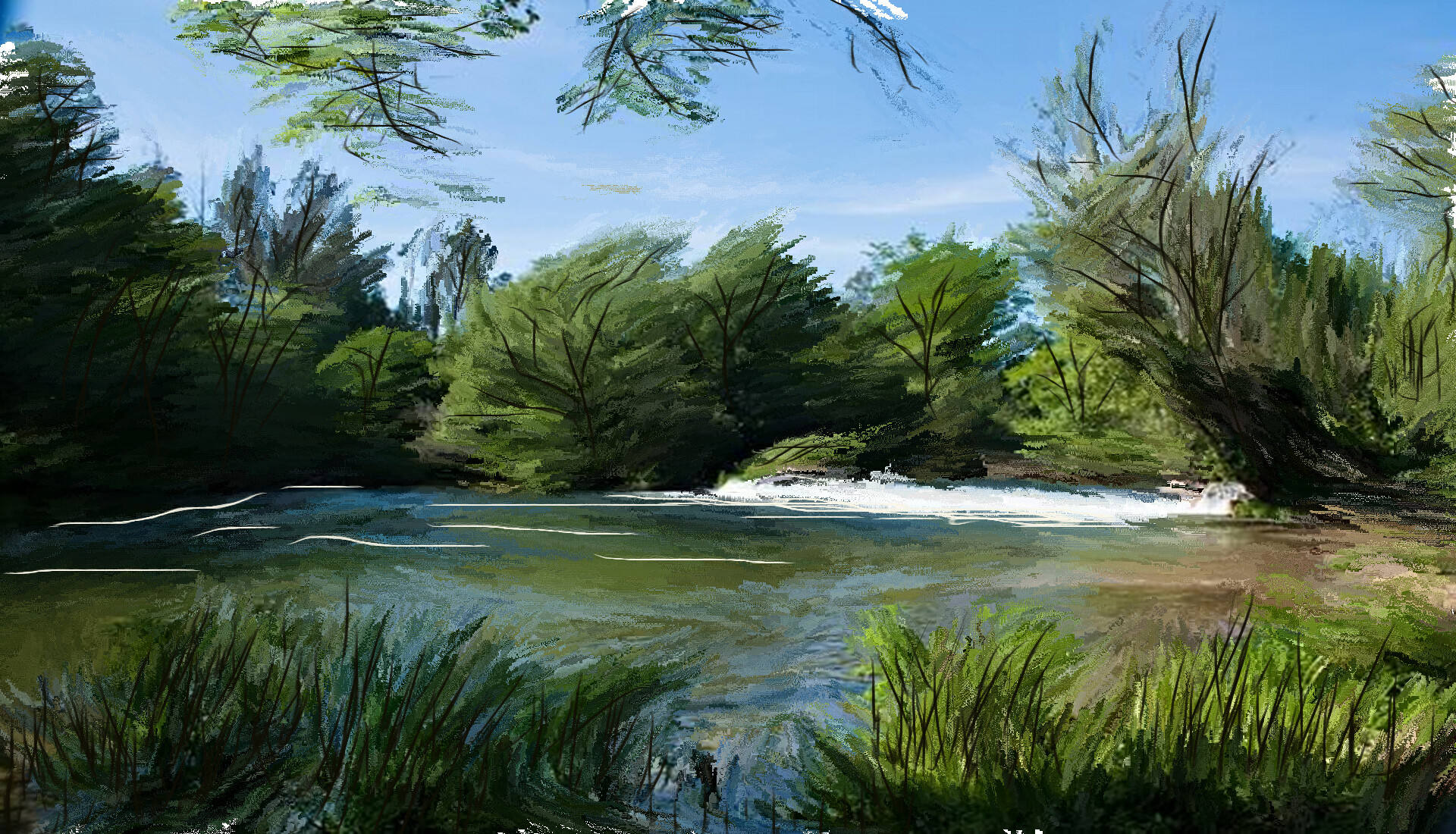 ArtStation - lago realista