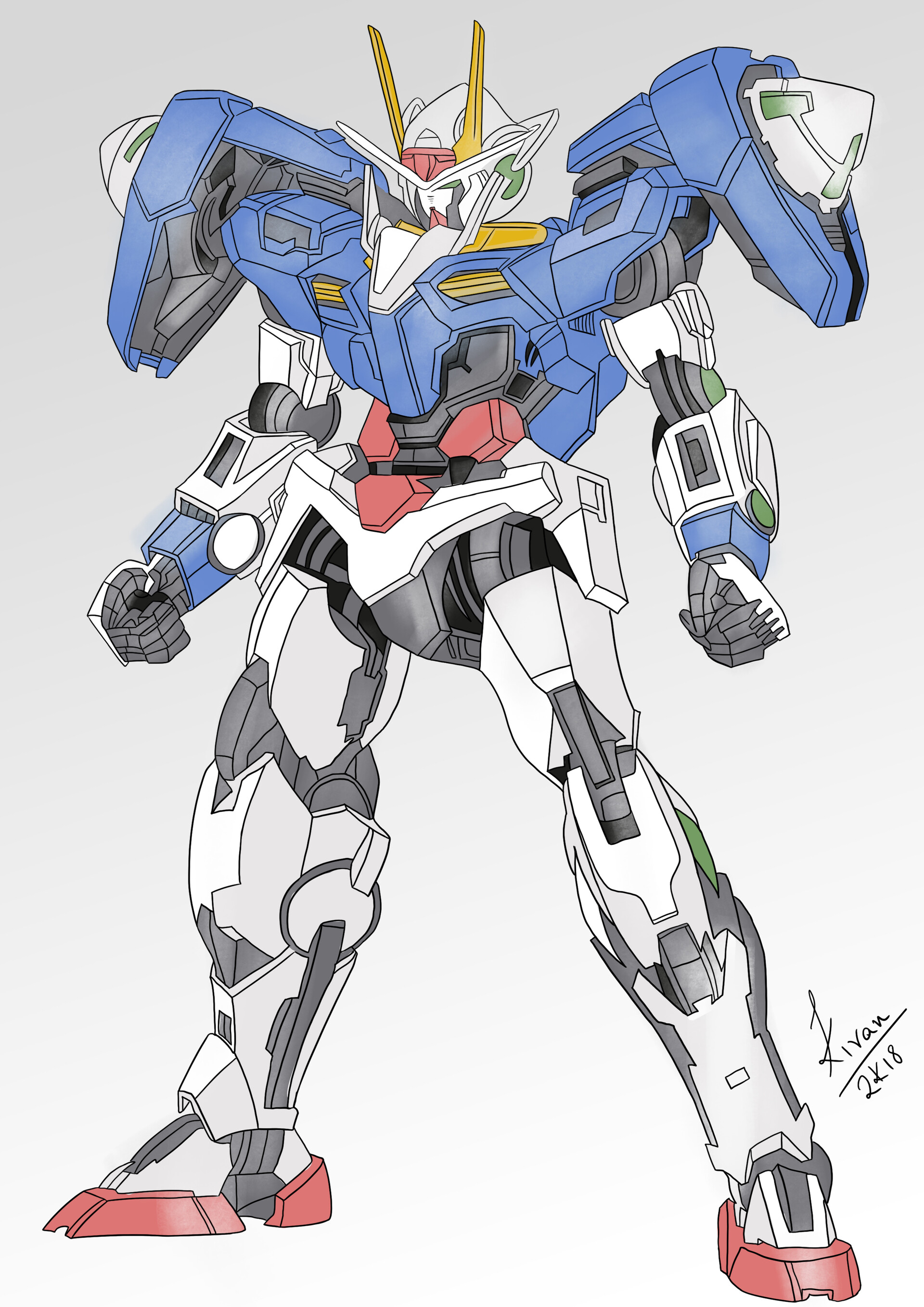 ArtStation - Gundam OO Raizer, kiran kumar