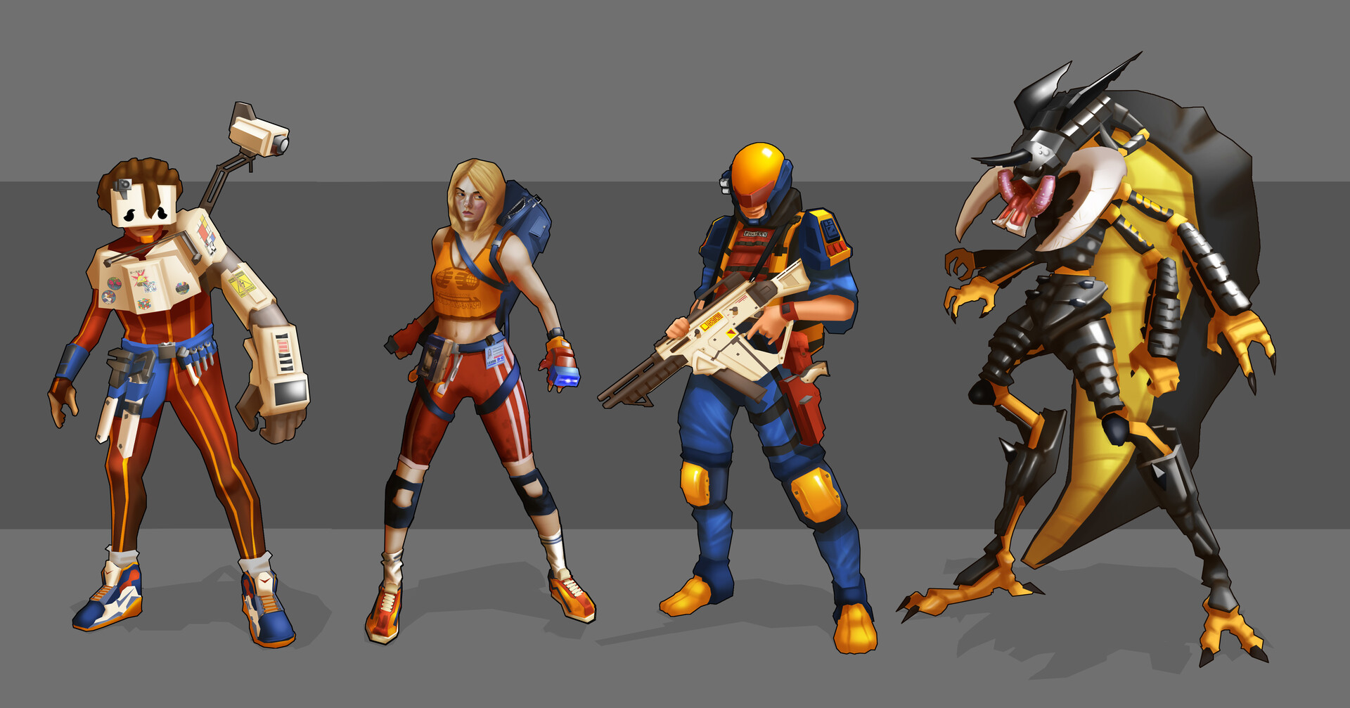 ArtStation - Four sci- fi characters