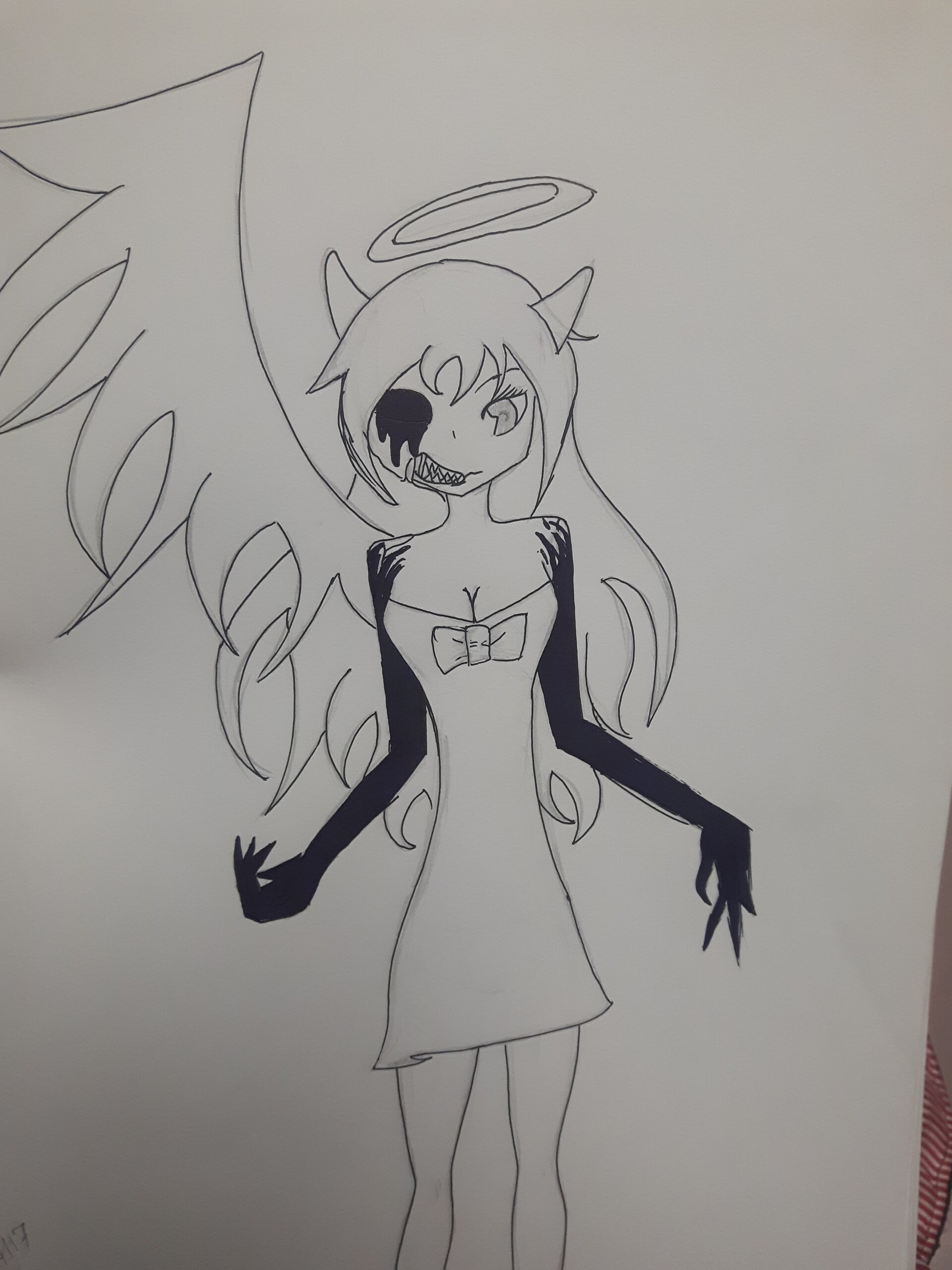 how to draw demon alice