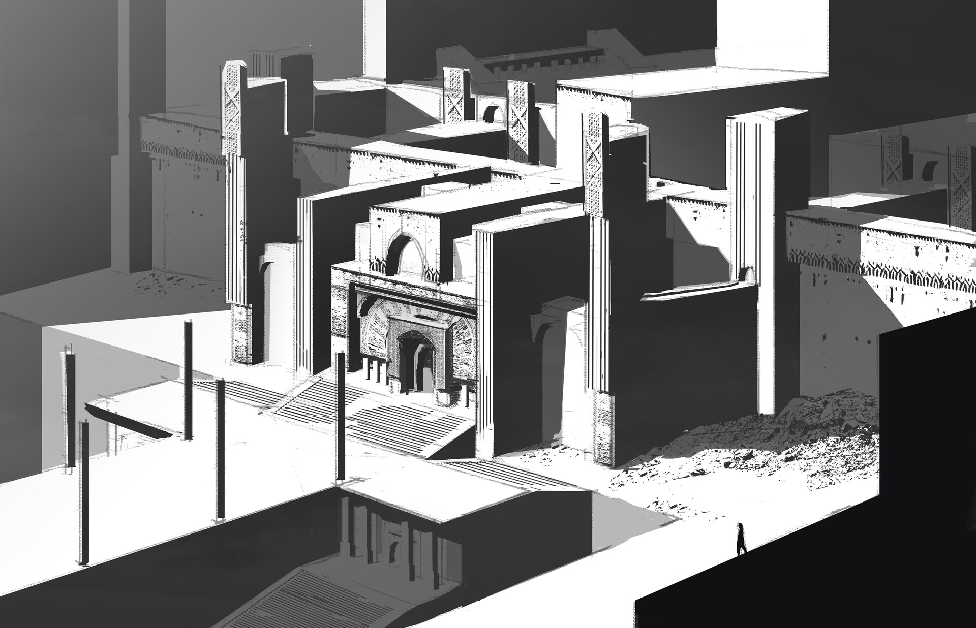 ArtStation - Brutalist city sketches