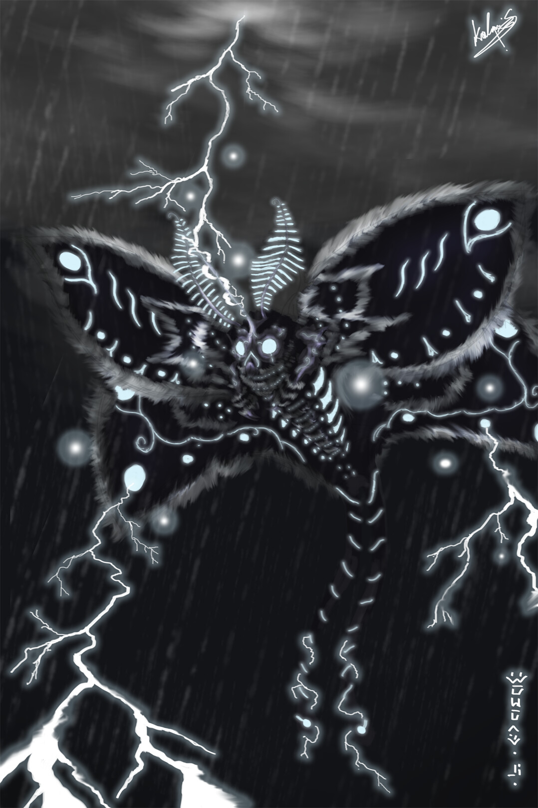ArtStation - thunder kaiju moth