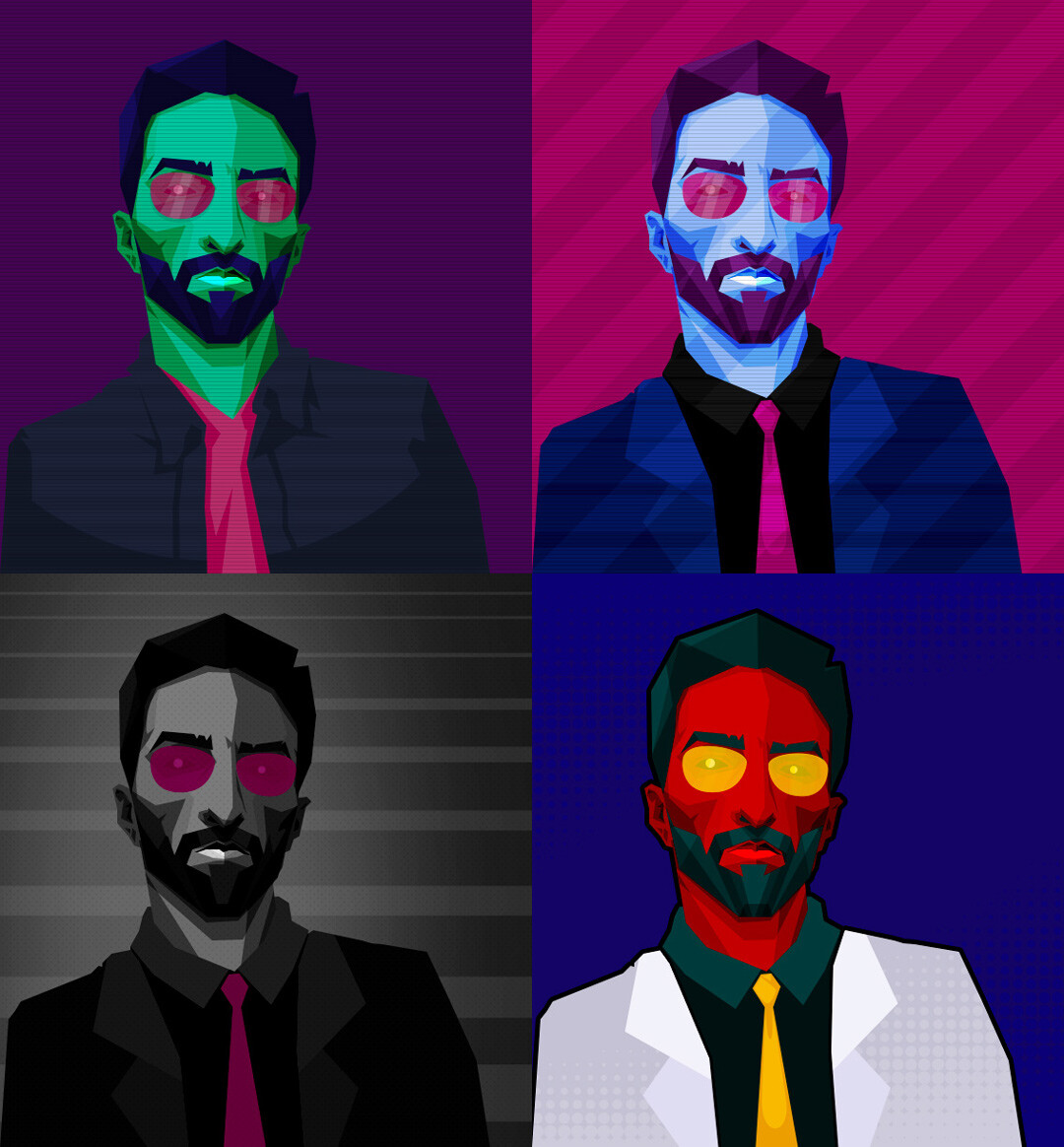 Cristian Florescu - Self portrait and colour experimentation