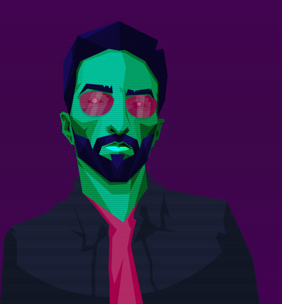 Cristian Florescu - Self portrait and colour experimentation