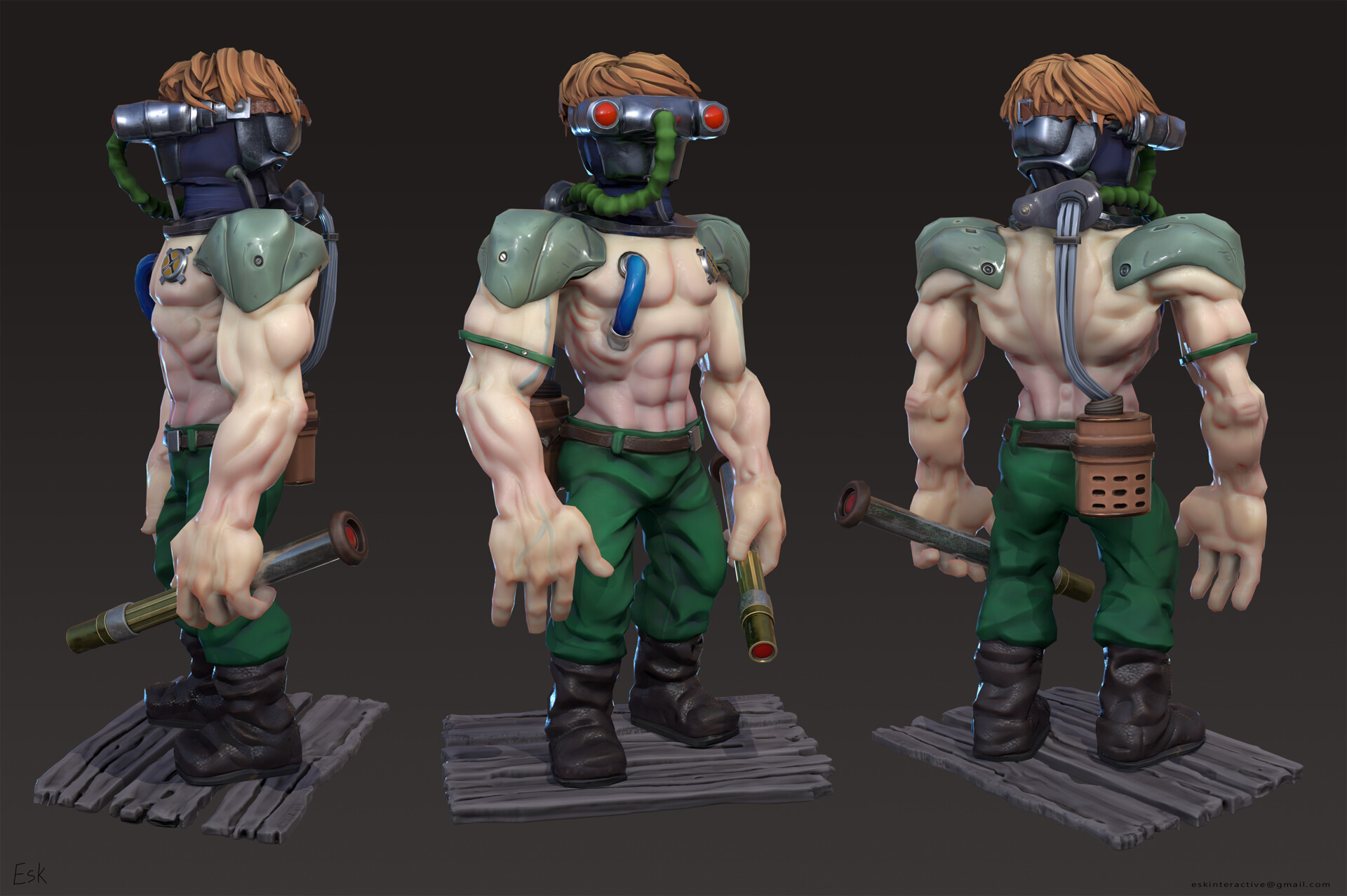 Sergey Simonov ( Esk ) - 3D Post-apocalyptic mutant observer