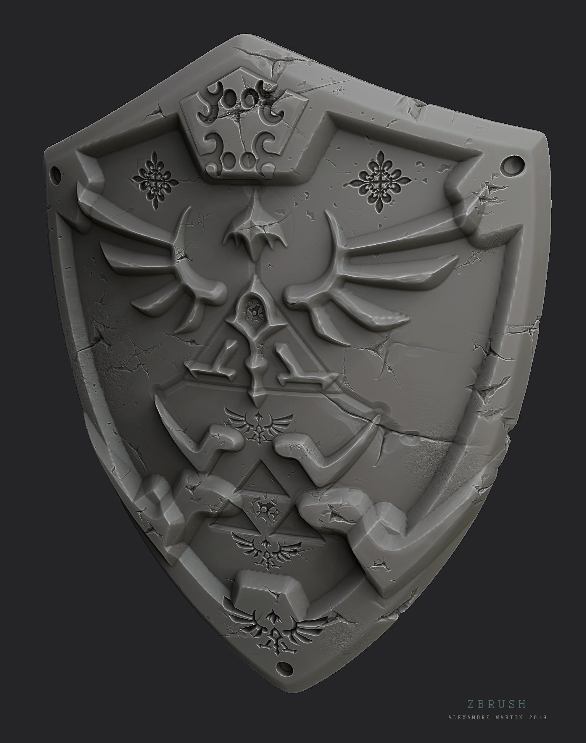 Alexandre Martin MGSTUDIO - Wip Shield Zbrush