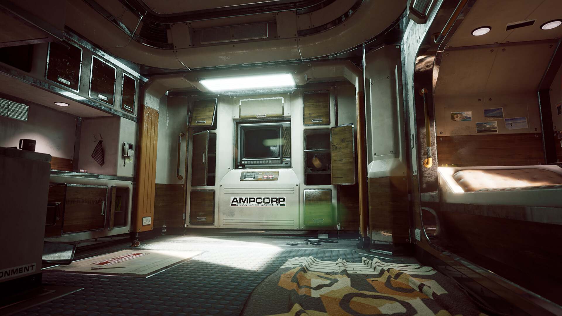 ArtStation - Re-Lighting Liam Tart's Sci-Fi Bunk Room in Unreal