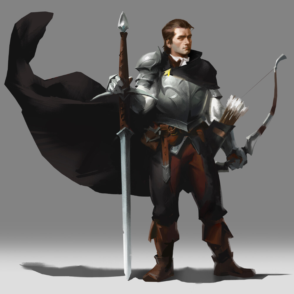 ArtStation - DnD character - noble warrior.