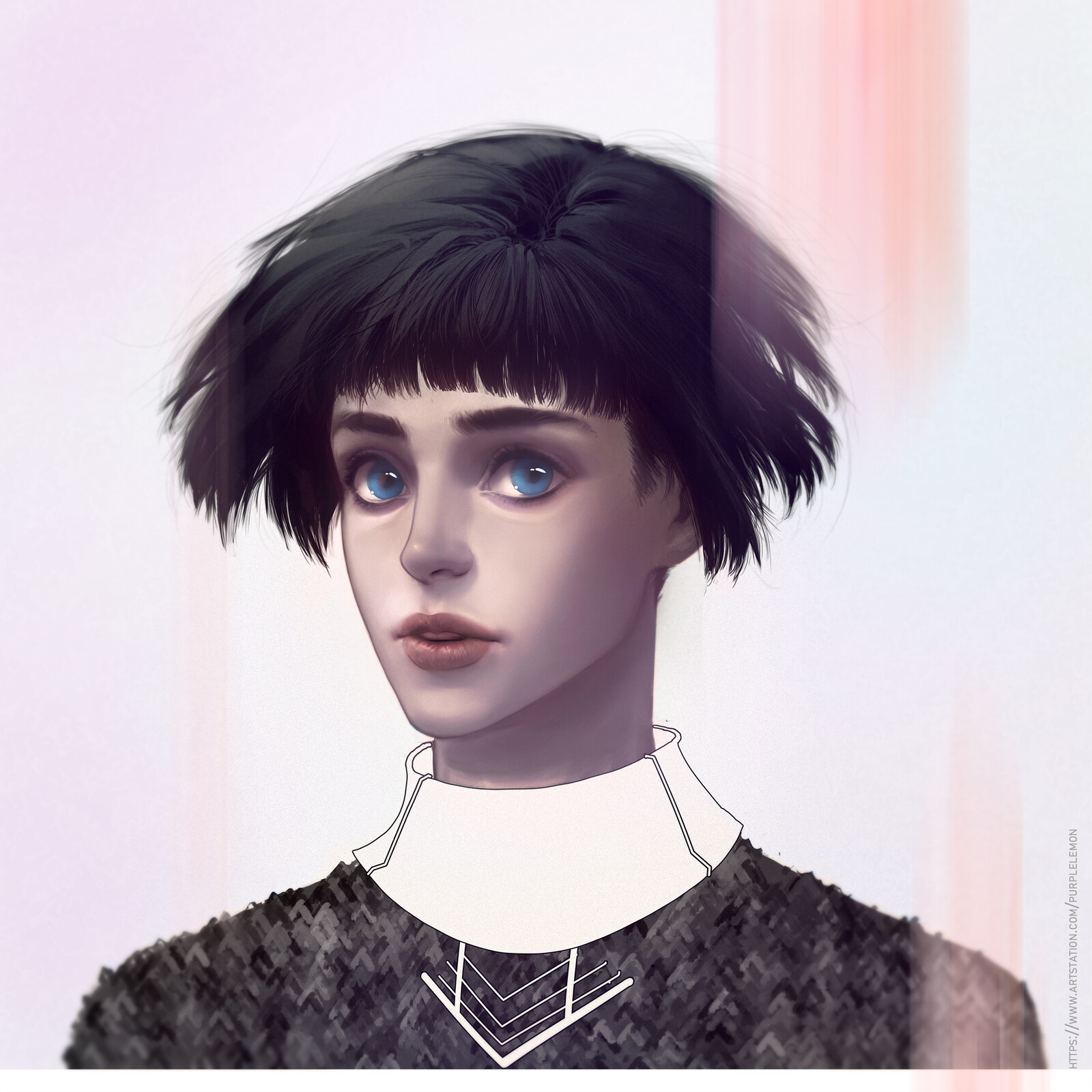 Purple Lemon - Pot hairstyle girl