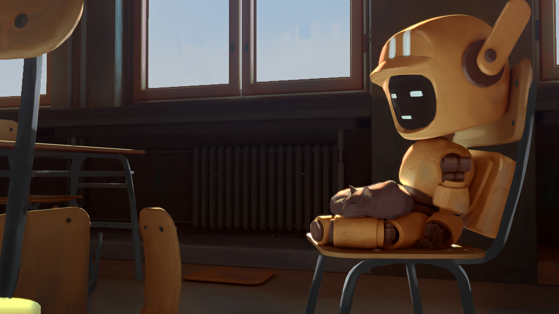 ArtStation - Robot&cat