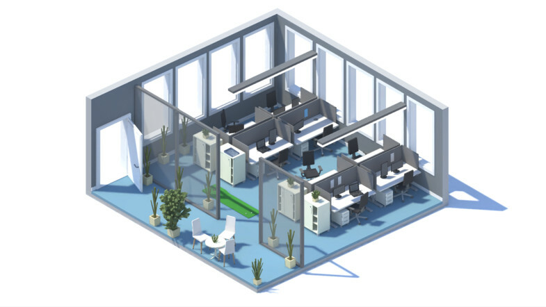 A 3D - Low Poly Office