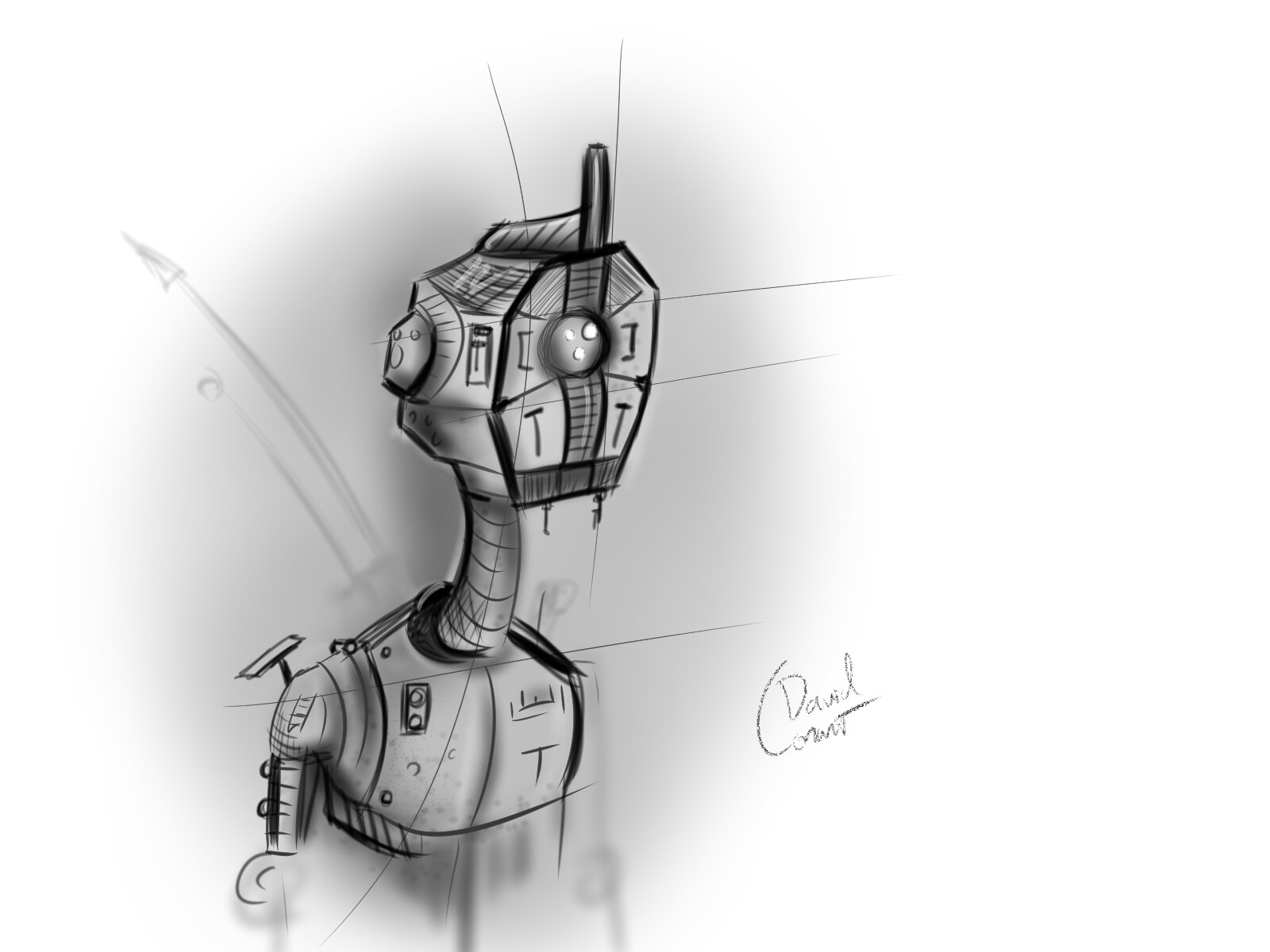 how to draw robots and machinery