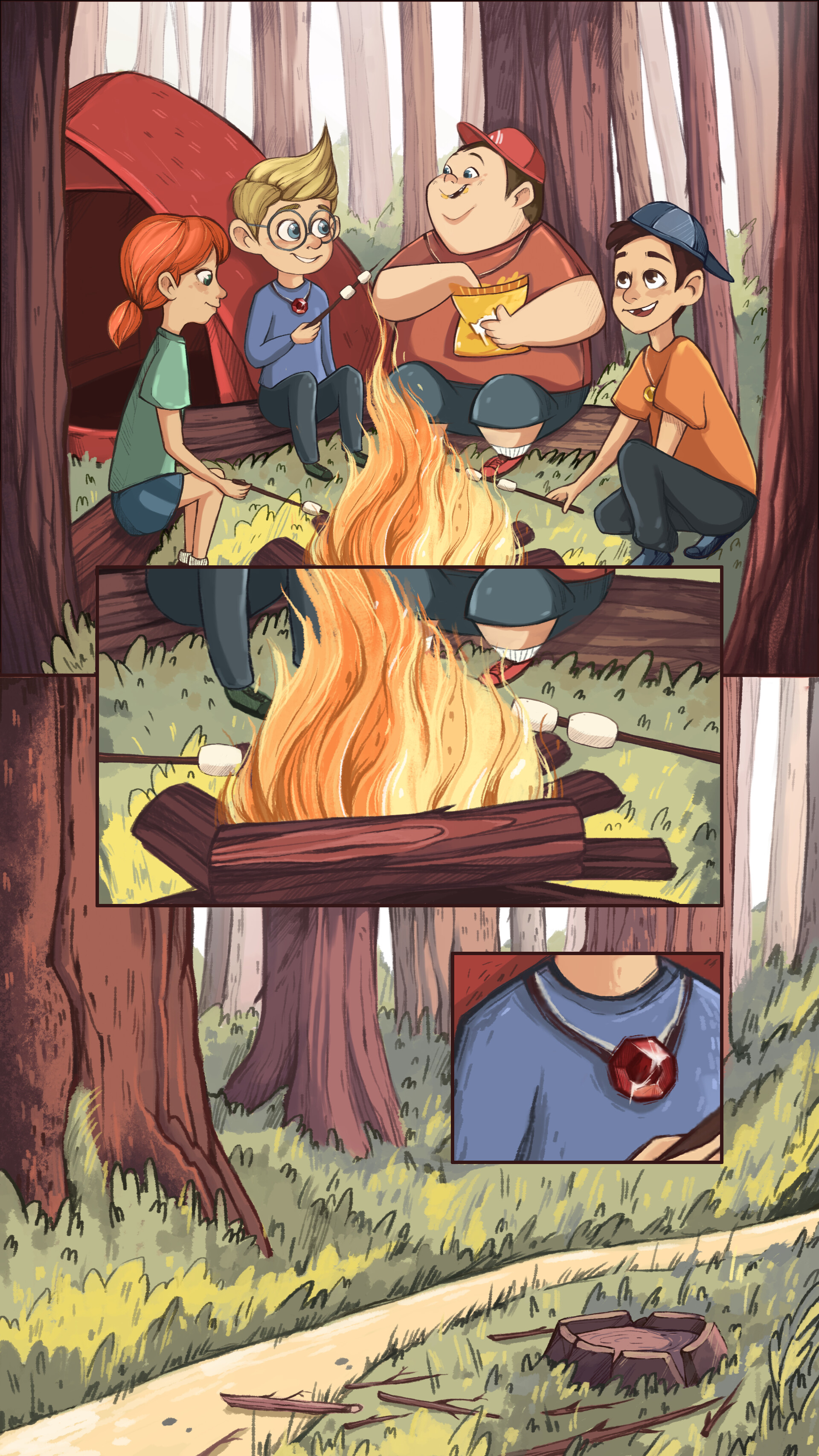 ArtStation - Comic intro for a game, Vicky Li